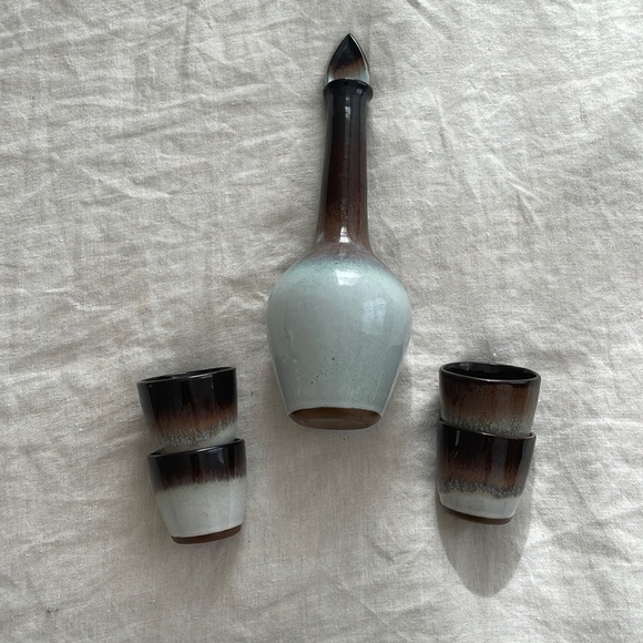 Accents | Handmade Local Pottery Decanter And Cups | Poshmark